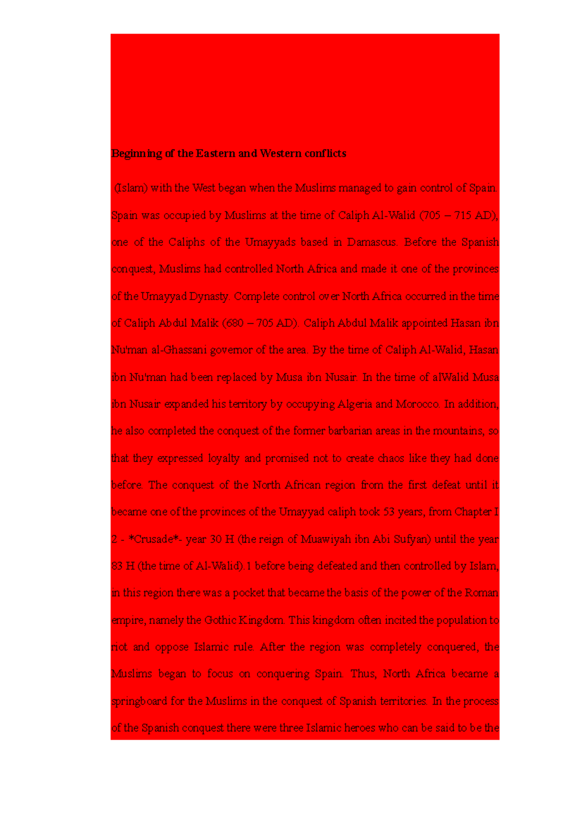 Study History - Beginning of the Eastern and Western conflicts ...