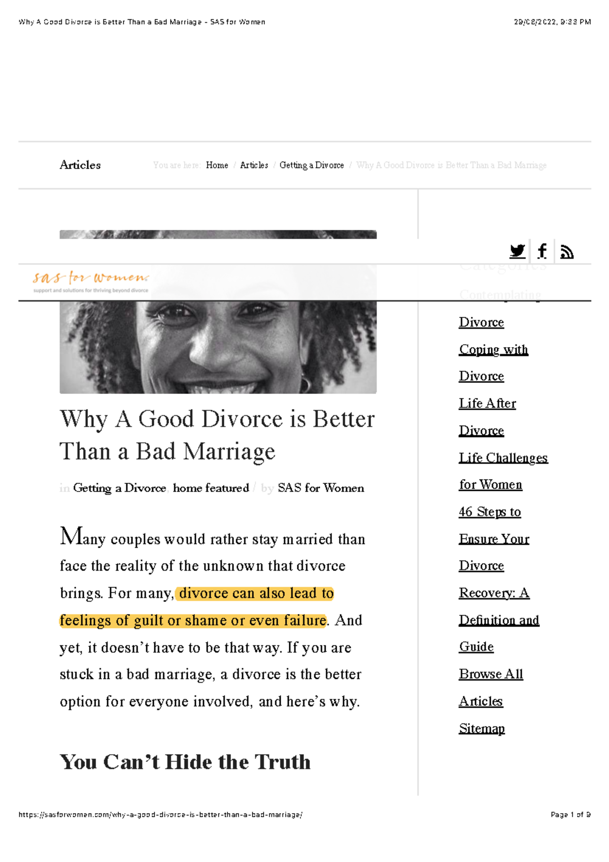 Divorce article 3 - This is an example for persuasive speech topic ...