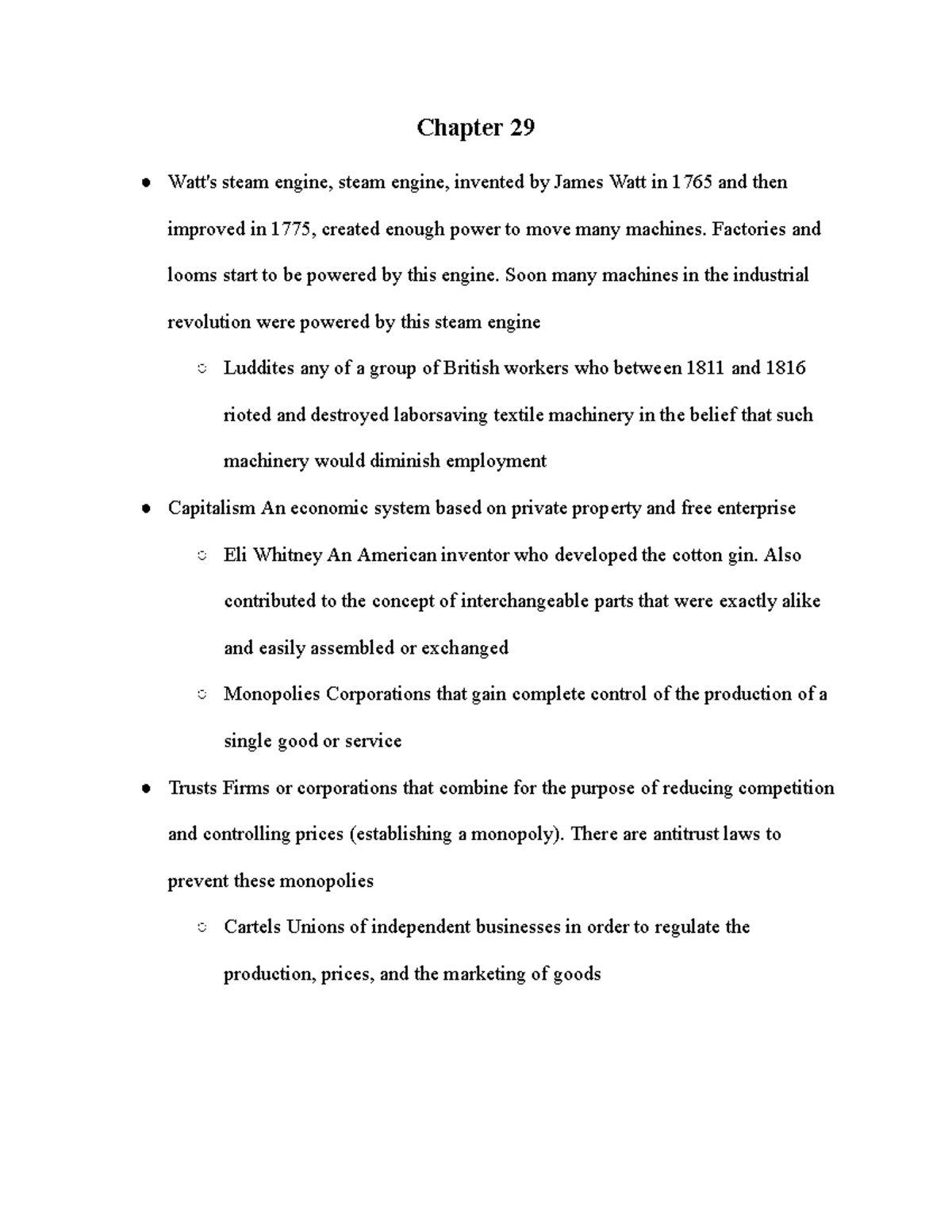 CH 29 Notes - Chapter 29 Watt's steam engine, steam engine, invented by ...