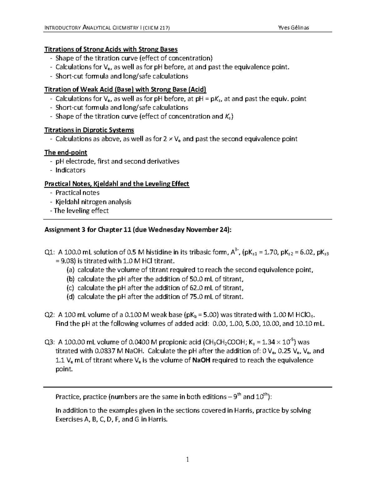 CHEM217 11 AB Titrations 2021 - INTRODUCTORY ANALYTICAL CHEMISTRY I ...