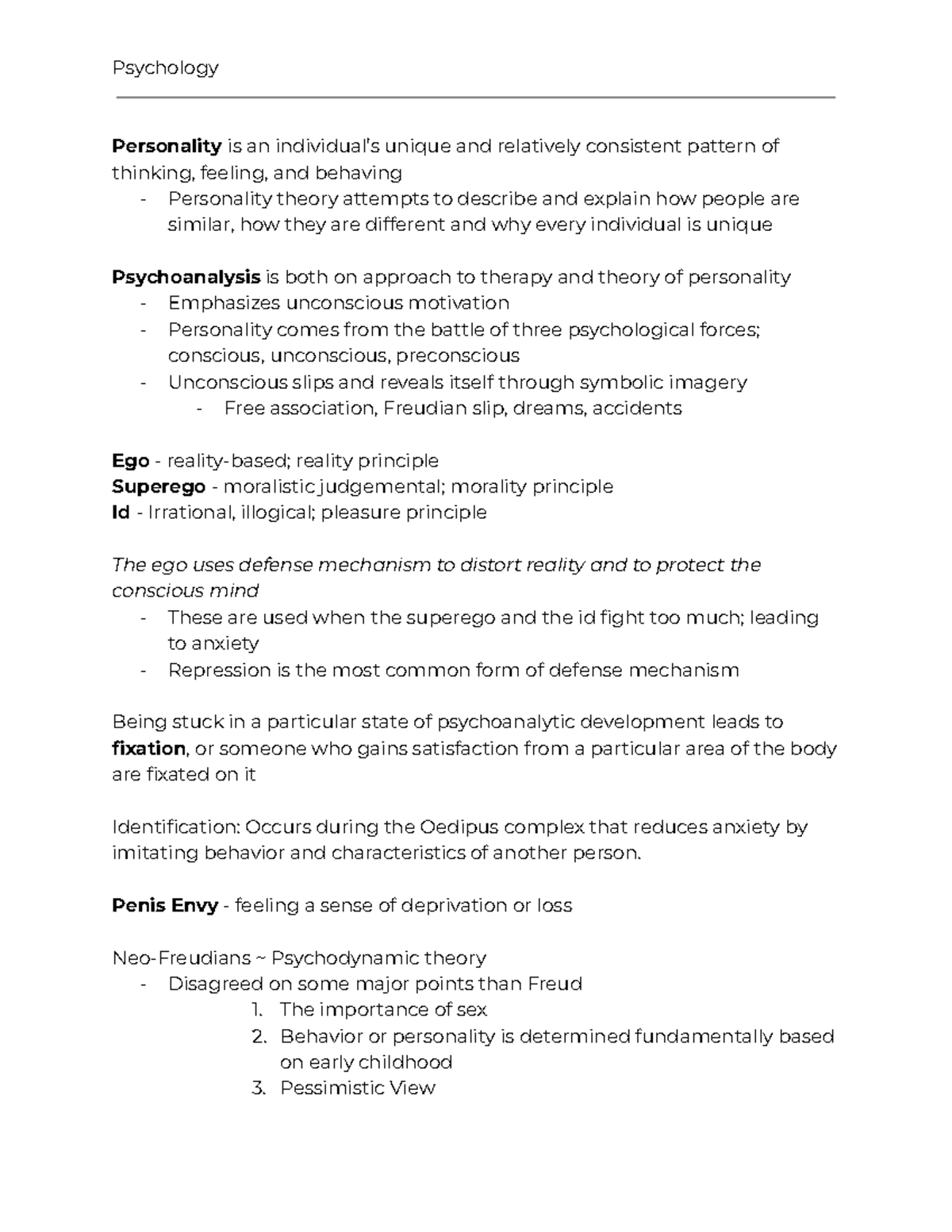 Theories of Personality - Psychology Personality is an individual’s ...