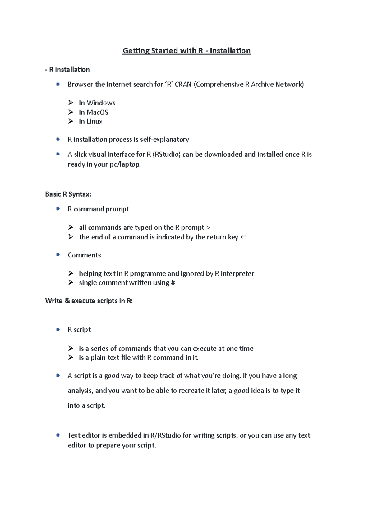 Lecture 1 Getting Started with R - Getting Started with R ...