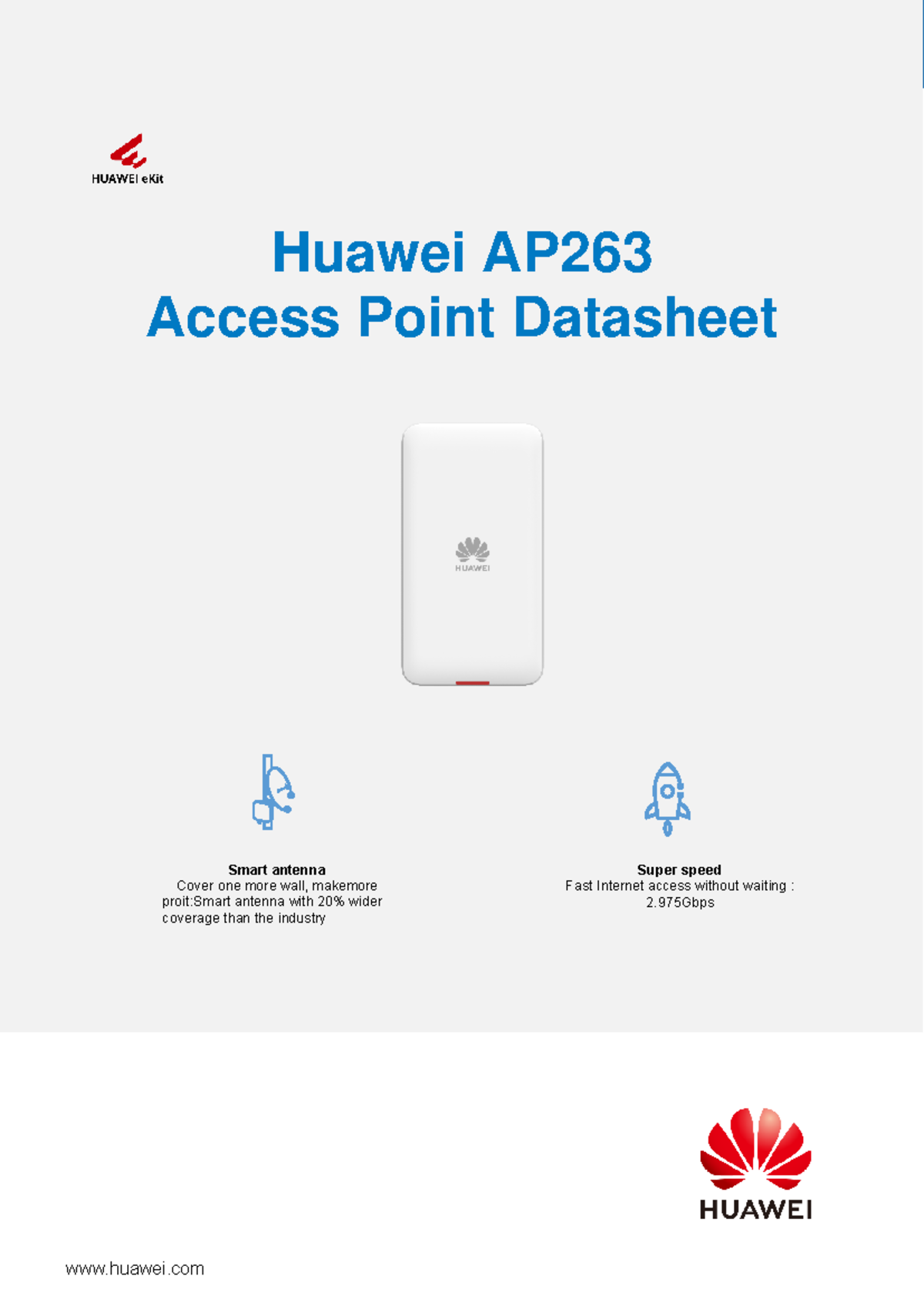 Huawei AP263 Access Point Datasheet - Datasheet huawei Huawei AP Access ...