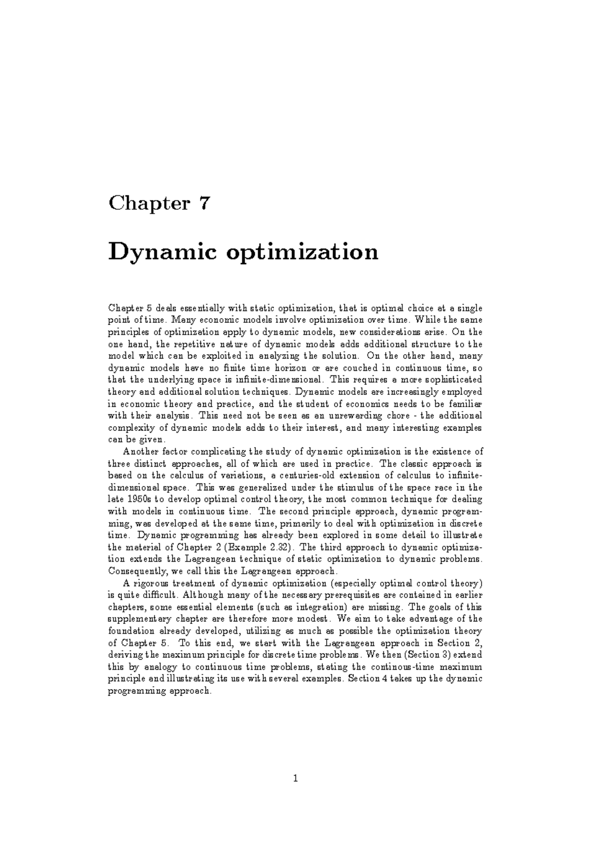 Dynamic Optimization - Notes de cours 1-8 - Chapter 7 Dynamic ...