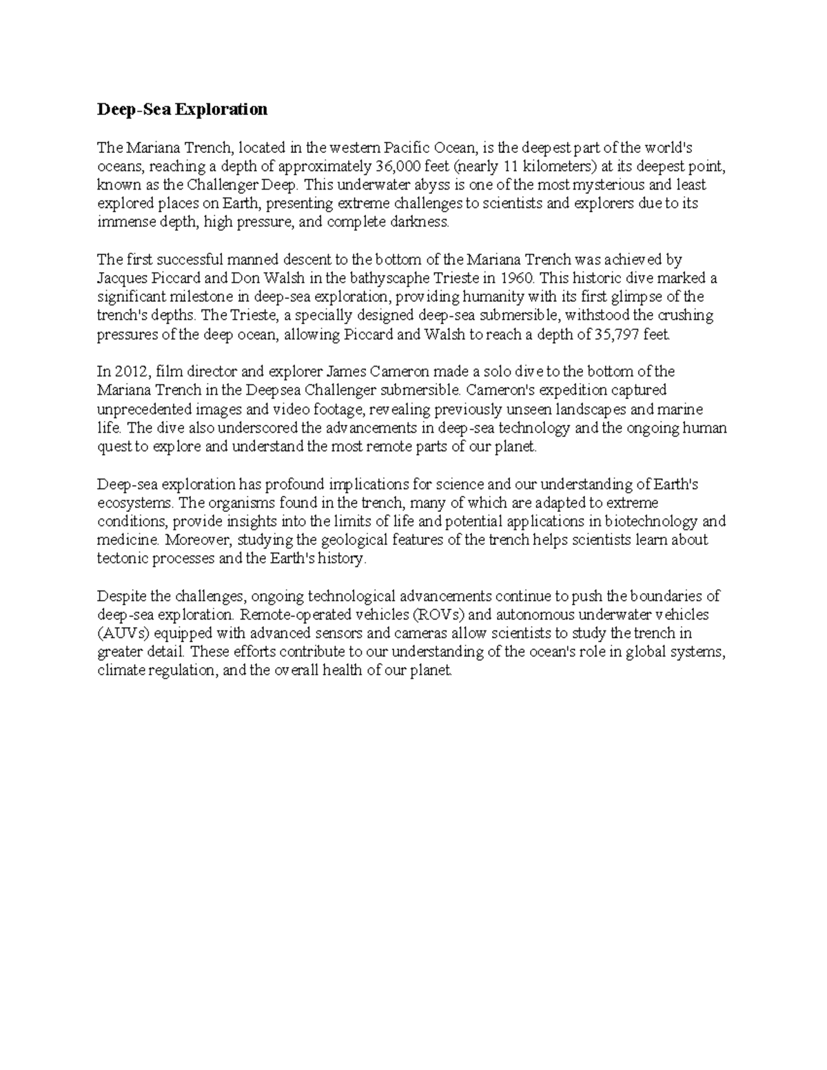 Deep Sea exploration - Find the hidden of the deep blue sea - Deep-Sea ...