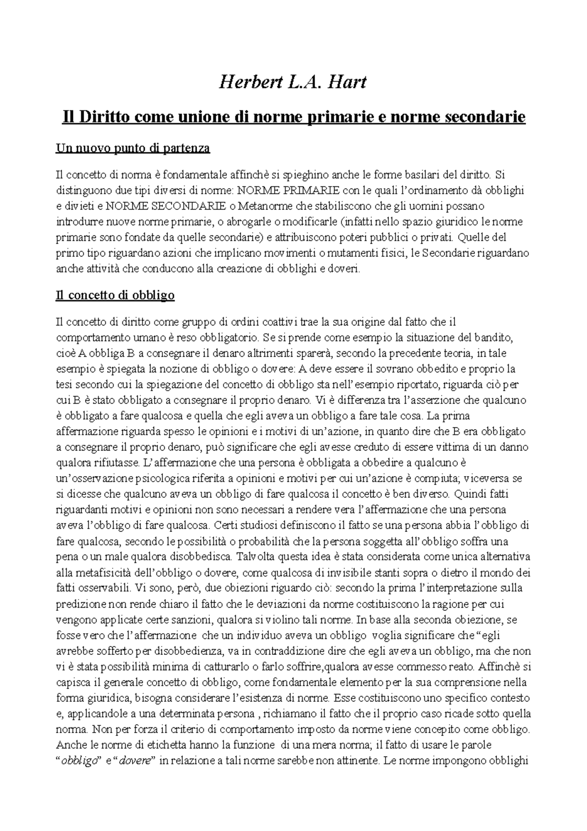 Herbert Hart - Appunti di filosofia dei diritti sociali - Herbert L ...