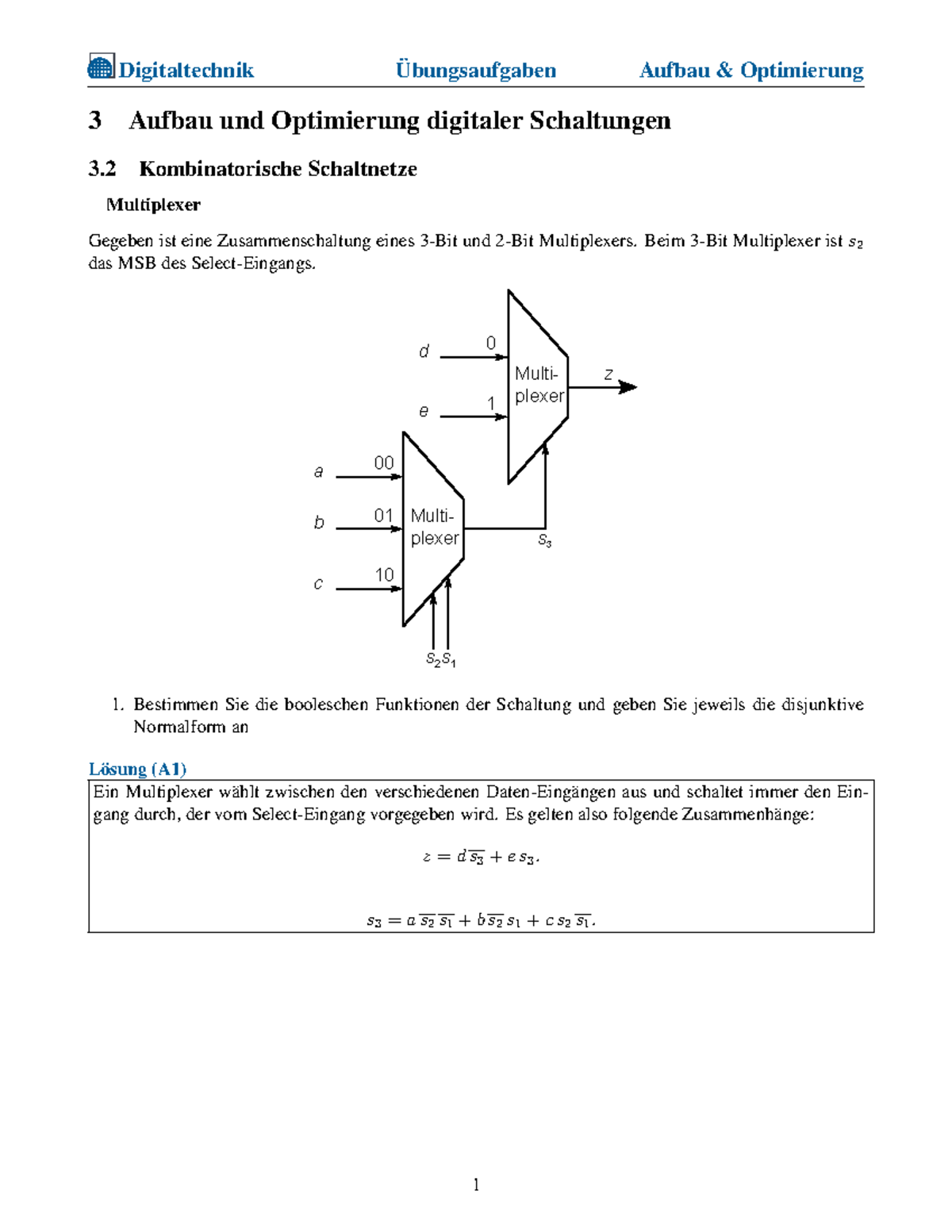 07 komb logik - Technical University of Munich Winter Term 2017-2018 ...