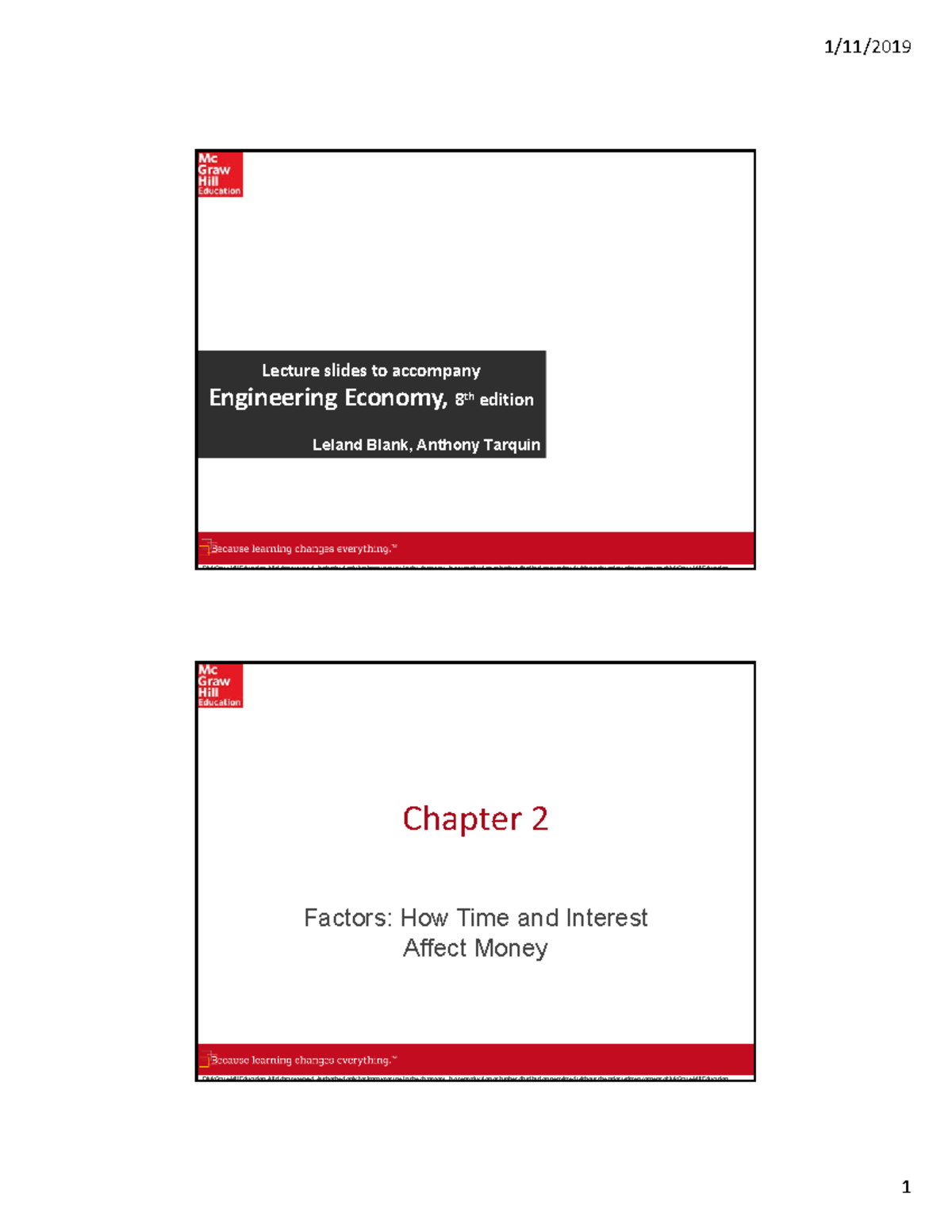 Ch02 Blank PPT 8e Factors - Lecture slides to accompany Engineering ...