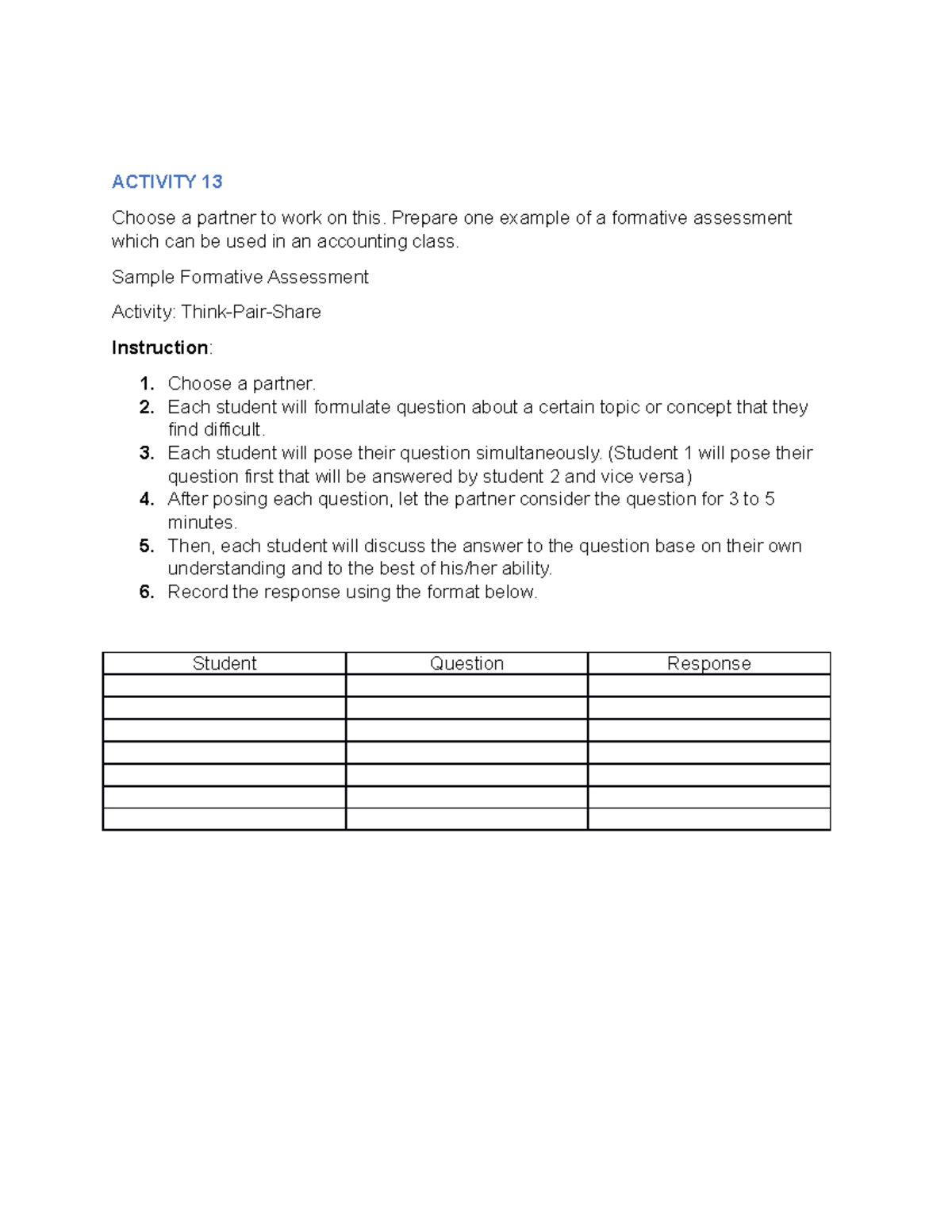 Activity-13 Accounting Principles - ACTIVITY 13 Choose a partner to ...