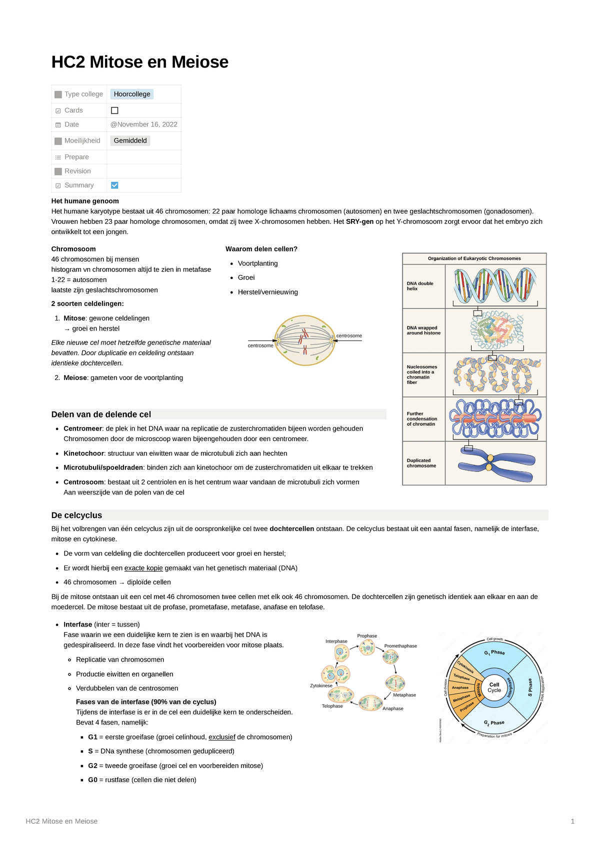 HC02 Mitose en Meiose-2 - HC2 Mitose en Meiose Type college Hoorcollege ...