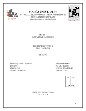 Lab-3 - Its a lab report - Mapúa University Muralla St, Intramuros ...