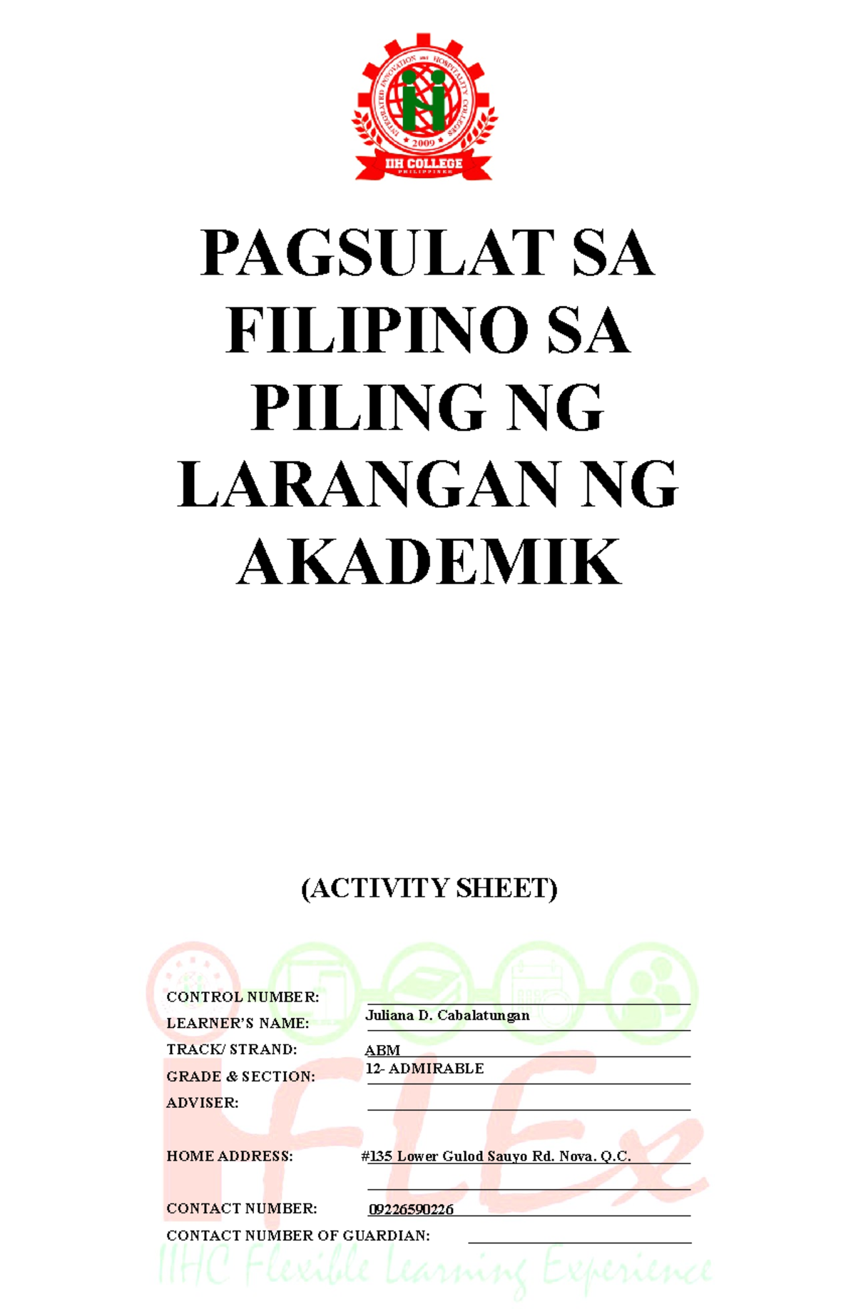 Pagsulat SA Acads - Grade: A+ - PAGSULAT SA FILIPINO SA PILING NG ...
