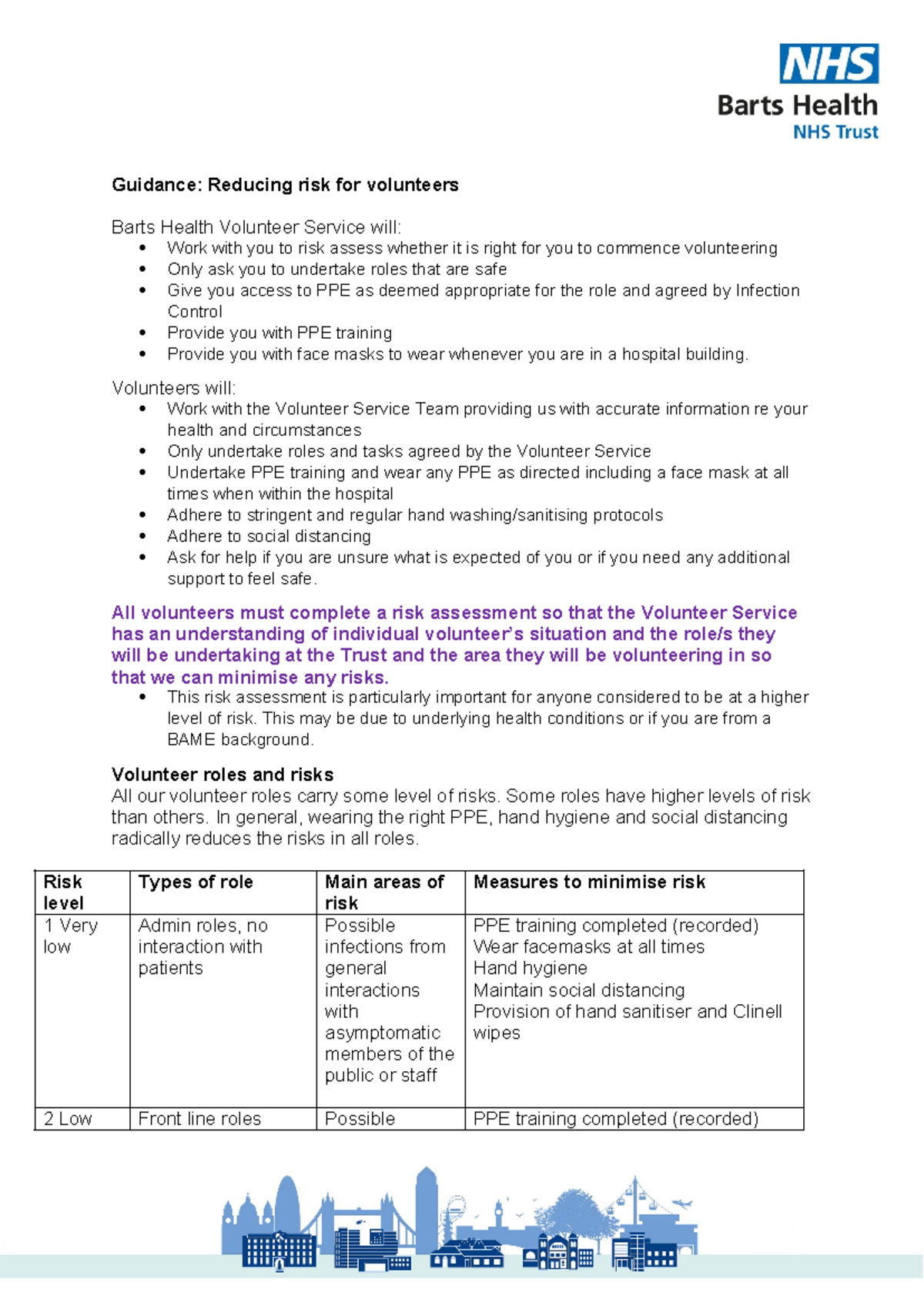 Risk Assessment Form Covid-19 NEW - with BH template - Guidance ...