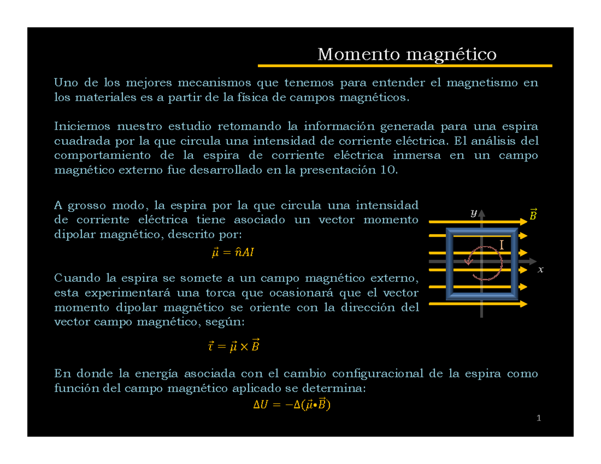 Clase 23. Momento magnético - Uno de los mejores mecanismos que tenemos ...