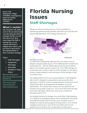 Nursing Policy Brief 2022 - Nursing Policy Brief Rasmussen University ...