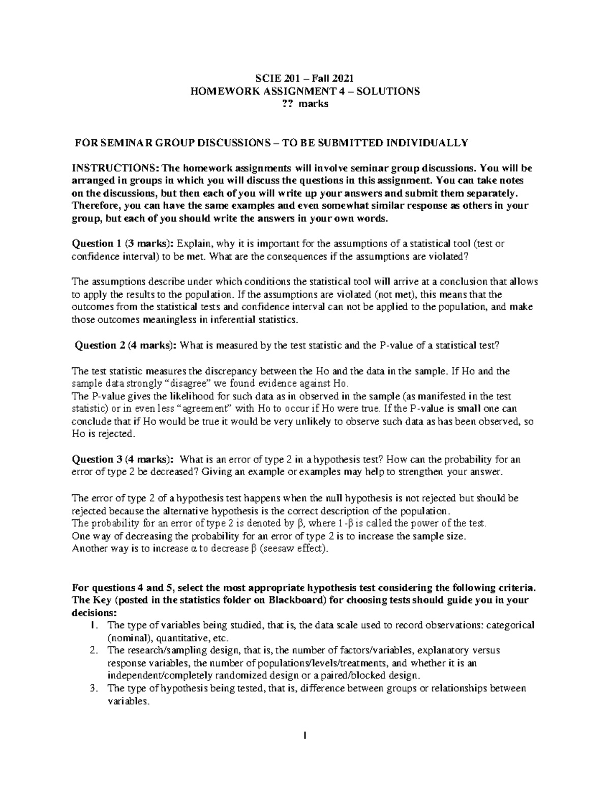 Scie 201-2021 Fall-HW4-Solutions - SCIE 201 – Fall 2021 HOMEWORK ASSIGNMENT 4 – SOLUTIONS ...