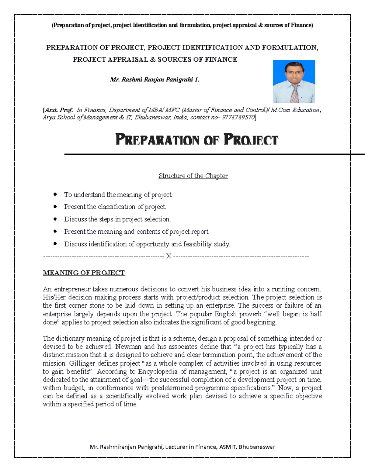 Preparation Of Project Project Identification PREPARATION OF PROJECT preparation-of-project-project-identification-preparation-of-project