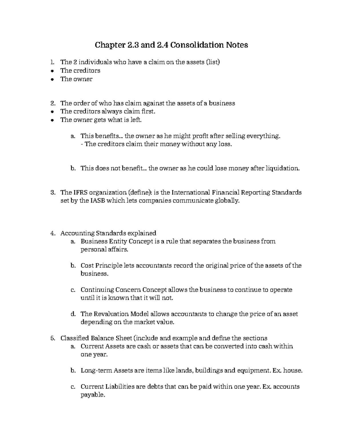 BAF Chapter 2.3 and 2.4 Consolidation Questions - Chapter 2 and 2 ...