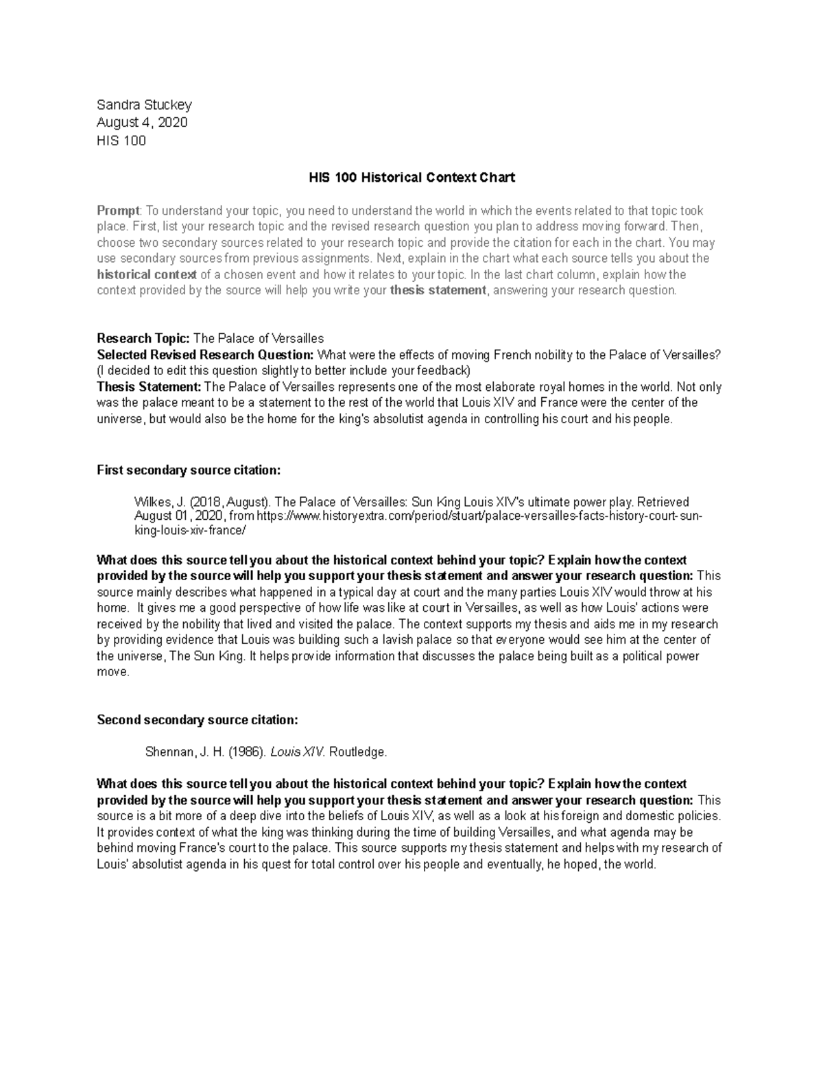 Perspectives in History - 5-3 - Sandra Stuckey August 4, 2020 HIS 100 ...