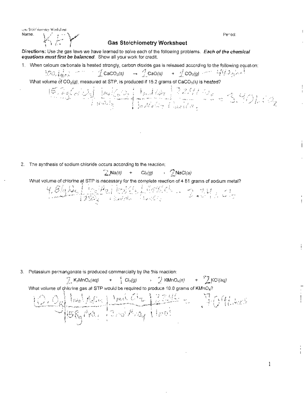 ~~ chem gas stoichiometry - bio medical engineering - Studocu