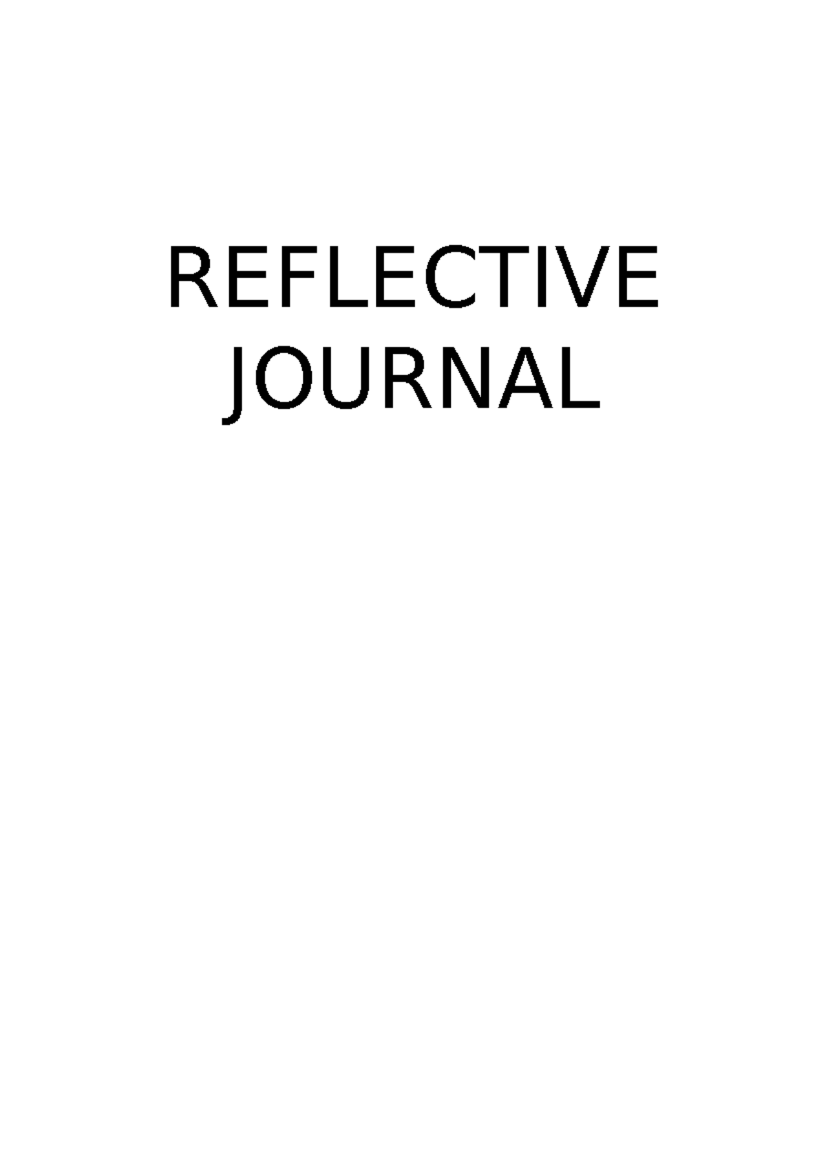 Exemplar Refelective Journal MPP Weekly Reflections redacted ...
