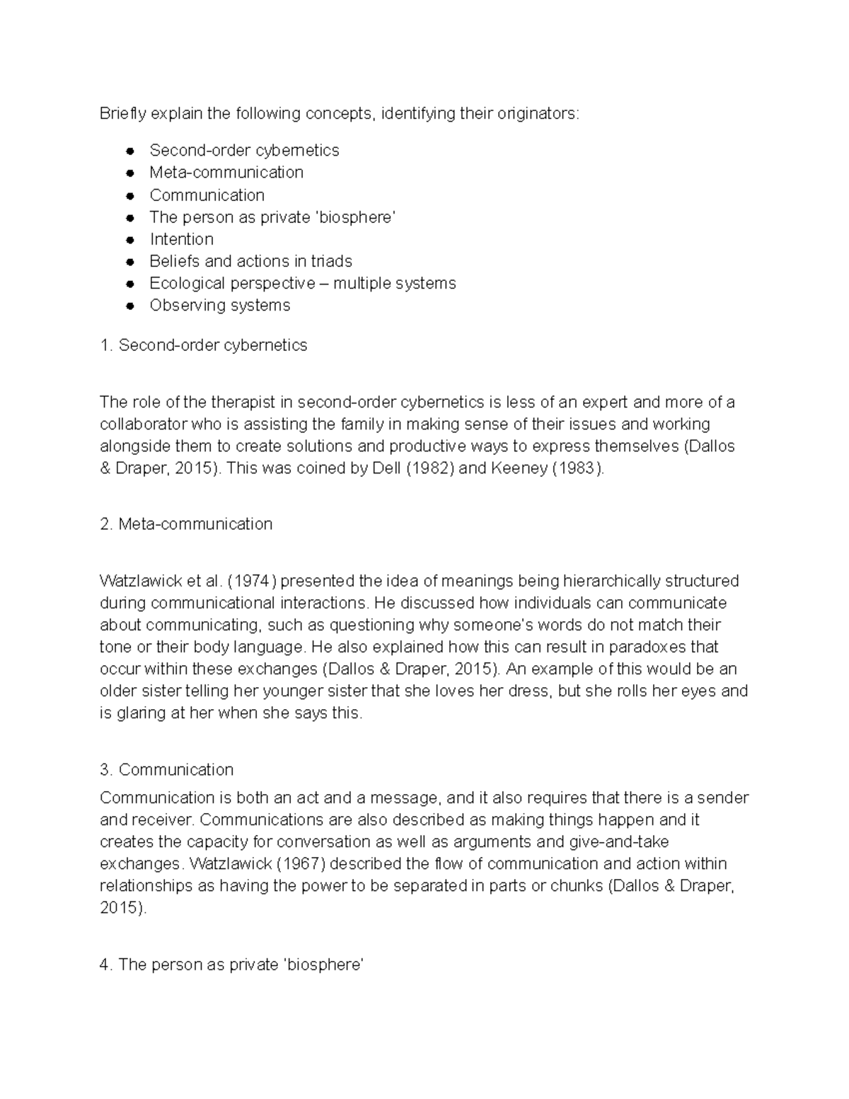 MFT 610 Discussion 5 - Briefly explain the following concepts ...