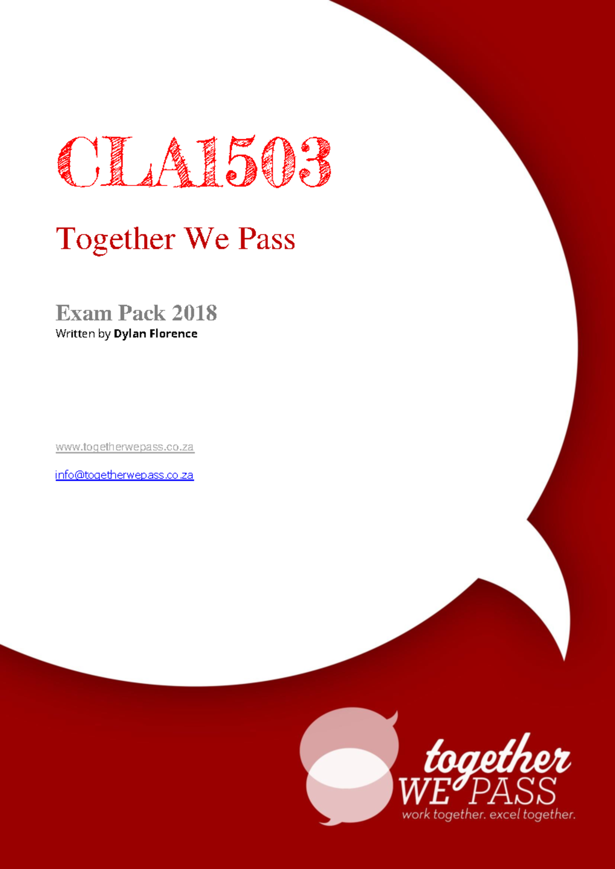 CLA1503-Exam-Pack-2018 (1) (12) - Pg. 1 CLA Together We Pass Exam Pack ...