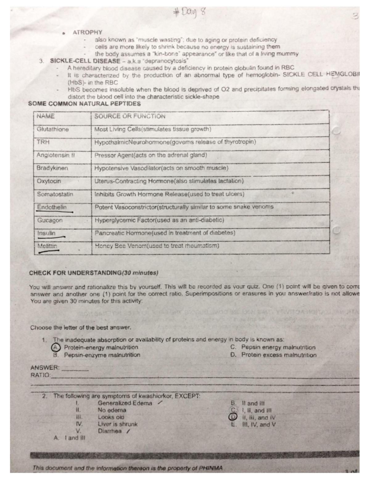 L8 - Check - Module 8 Activity - Pharmaceutical Biochemistry - Studocu