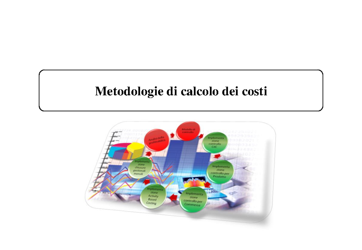 Metologie di calcolo dei costi - Metodologie di calcolo dei costi ...