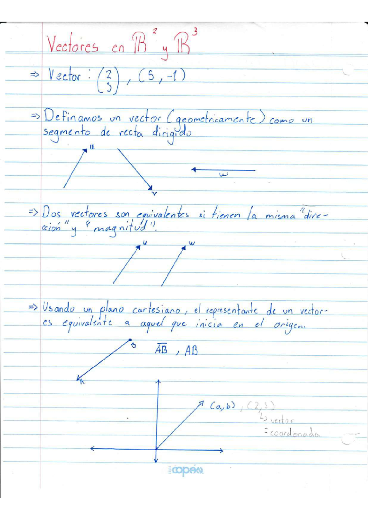 Vectores en R2 y R3 - Vectores y matrices - Studocu