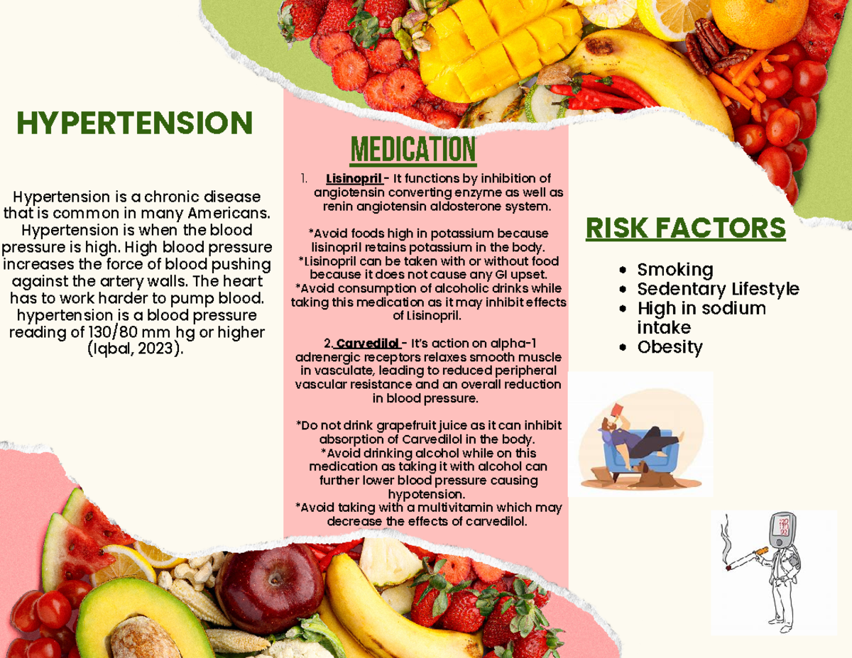 Hypertension Brochure - Lisinopril - It functions by inhibition of ...