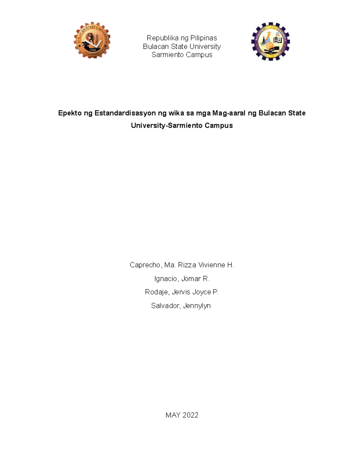 Epekto ng Globalisasyon sa Estandardisasyon at Intelektuwalisasyon ng ...