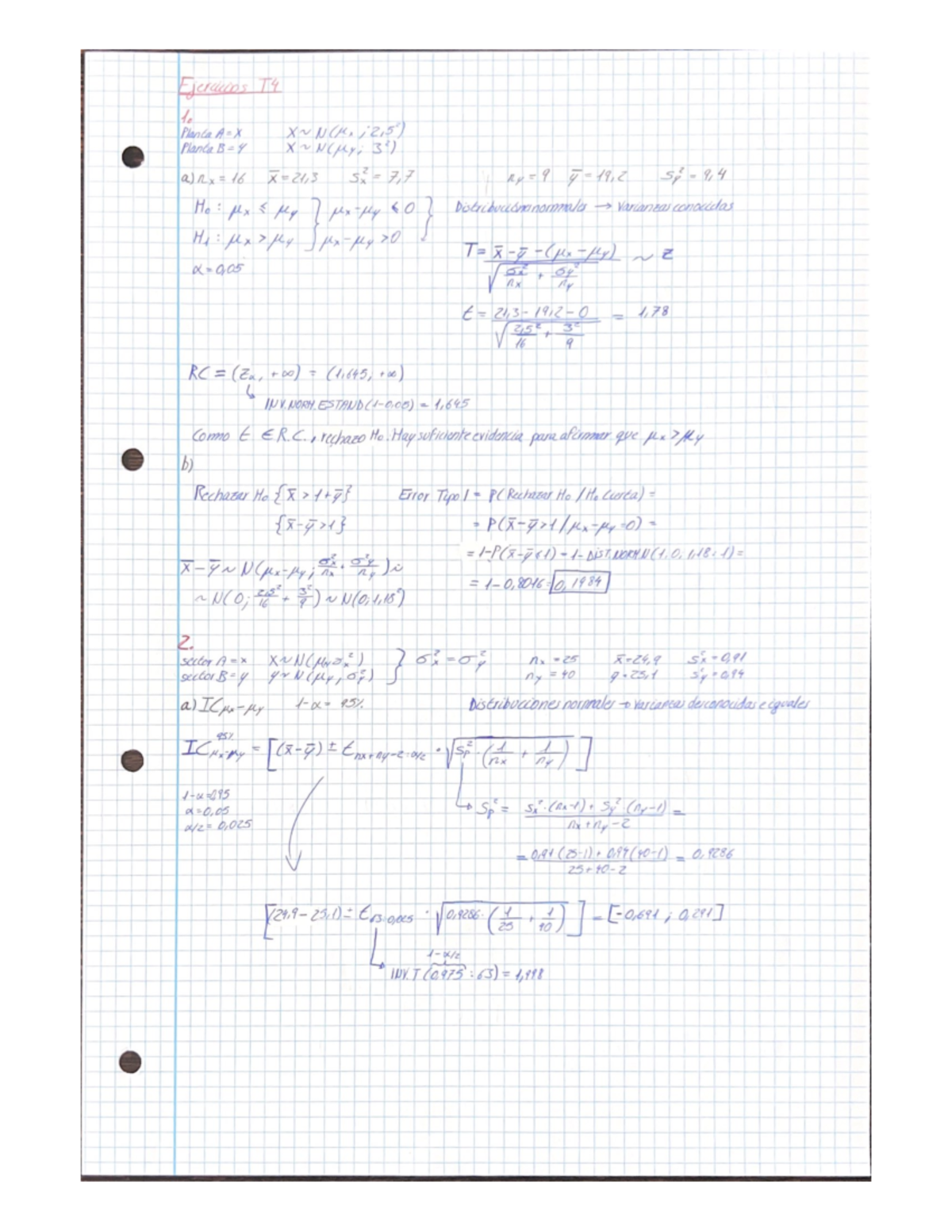 Problemas Tema 4 - Estadística E Introducción A La Econometría - Studocu