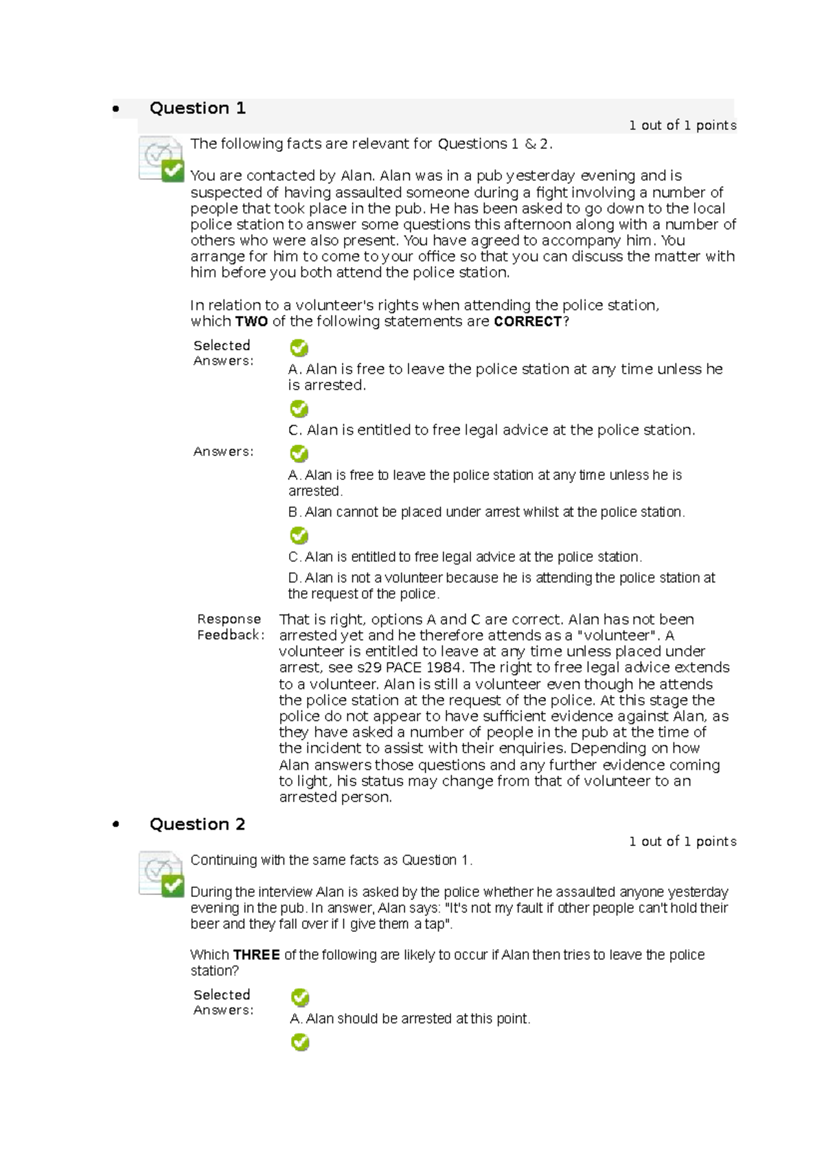 DR WS12 MCQ'S - These are multiple choice questions answered with ...