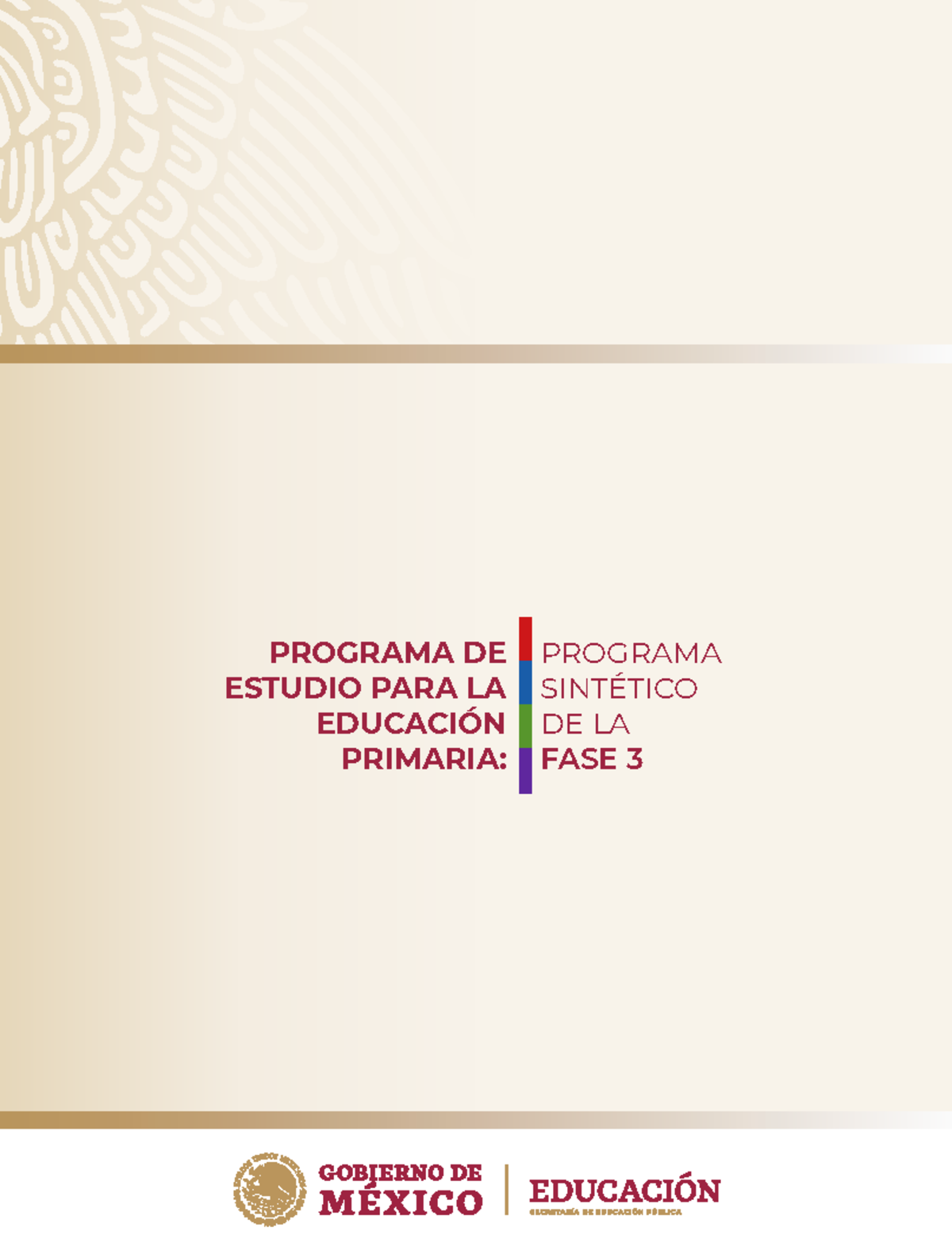 2024 Programa Sintetico Fase 3 - PROGRAMA DE ESTUDIO PARA LA EDUCACIÓN ...