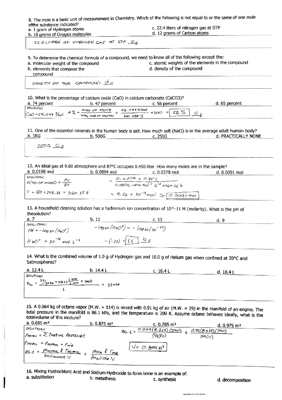 Chemistry LA 2.ESAS part 2 - BS Electrical Engineering - Studocu