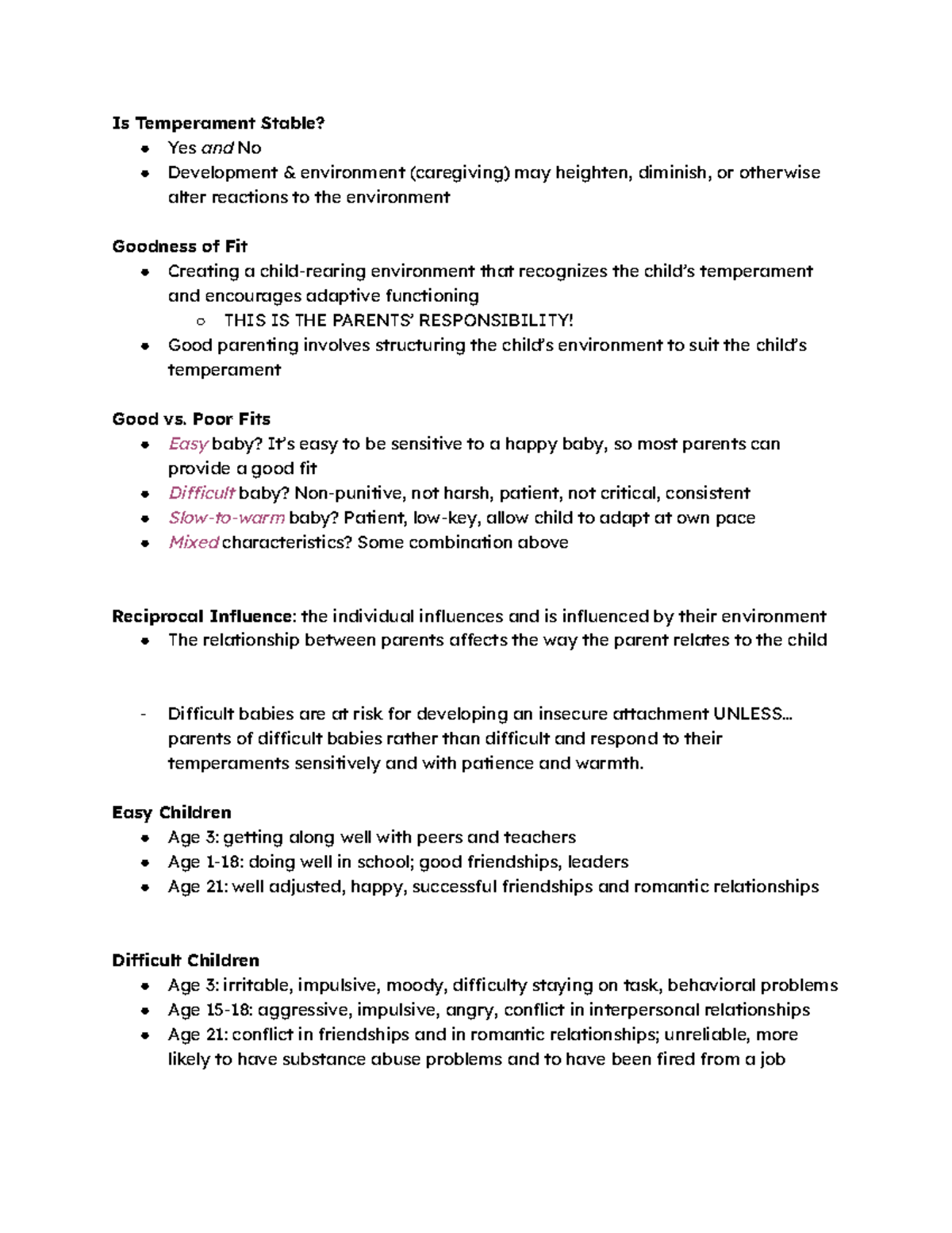 Hdfs15 - Human Development And Family Studies - Is Temperament Stable ...