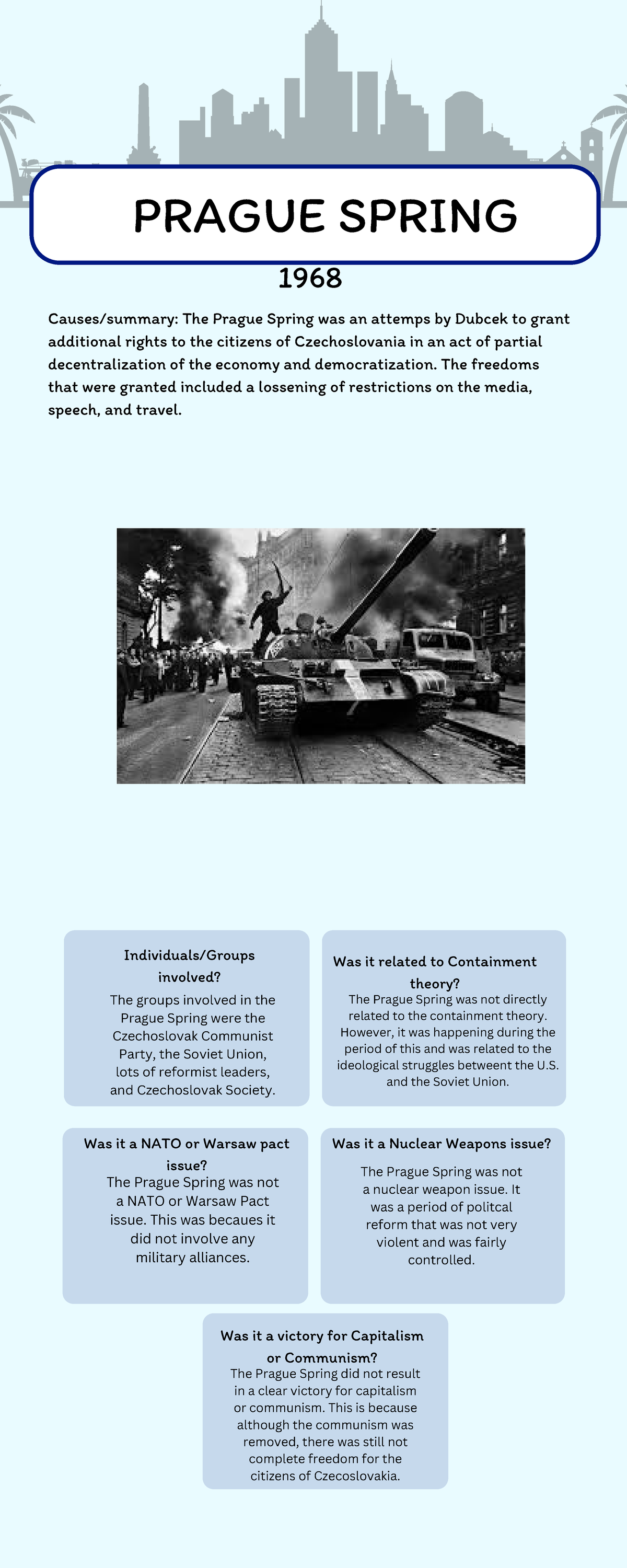 The Cold War - for the cold war - PRAGUE SPRING 1968 Causes/summary ...
