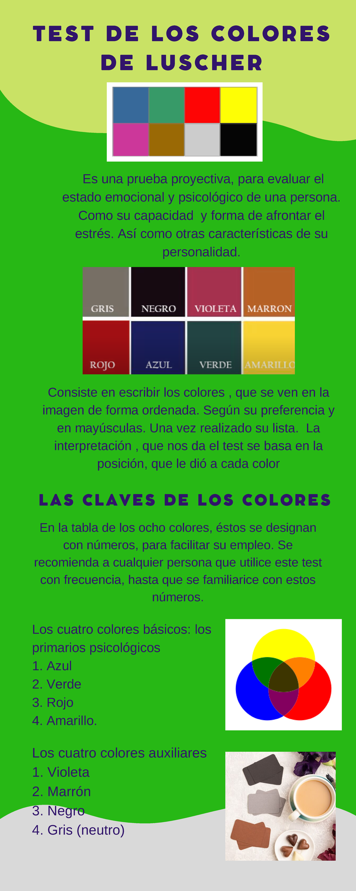 Infografia Testde LOS Colores DE Luscher - TEST DE LOS COLORES DE ...