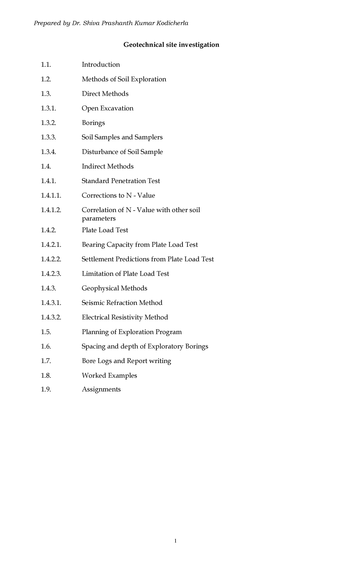 Geotechnical site investigation - Geotechnical site investigation ...