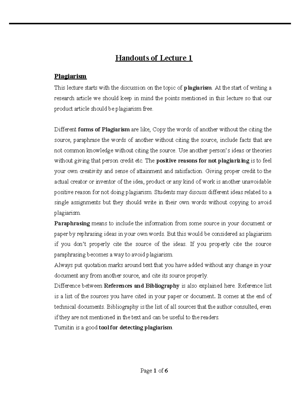 CSC110 Lecture 01 Handouts - Handouts of Lecture 1 Plagiarism This ...