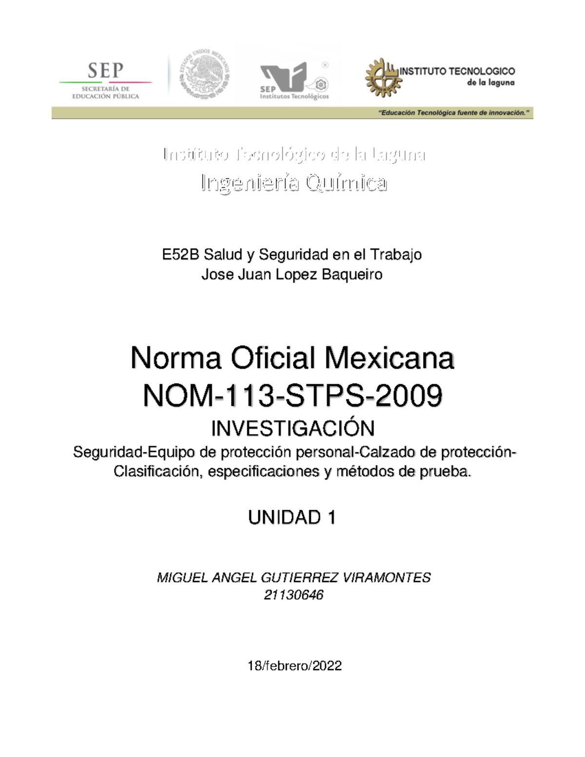 Actividad 4 de salud y seguridad e higiene NOM-113-STPS-2009 - Salud Y ...