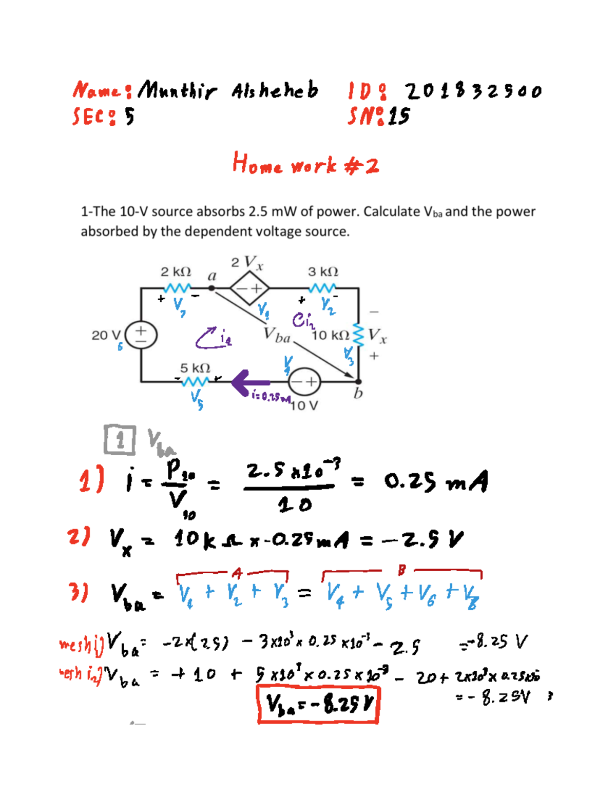 Homework 2 - Term 202 - Electric Circuit 1 - Studocu