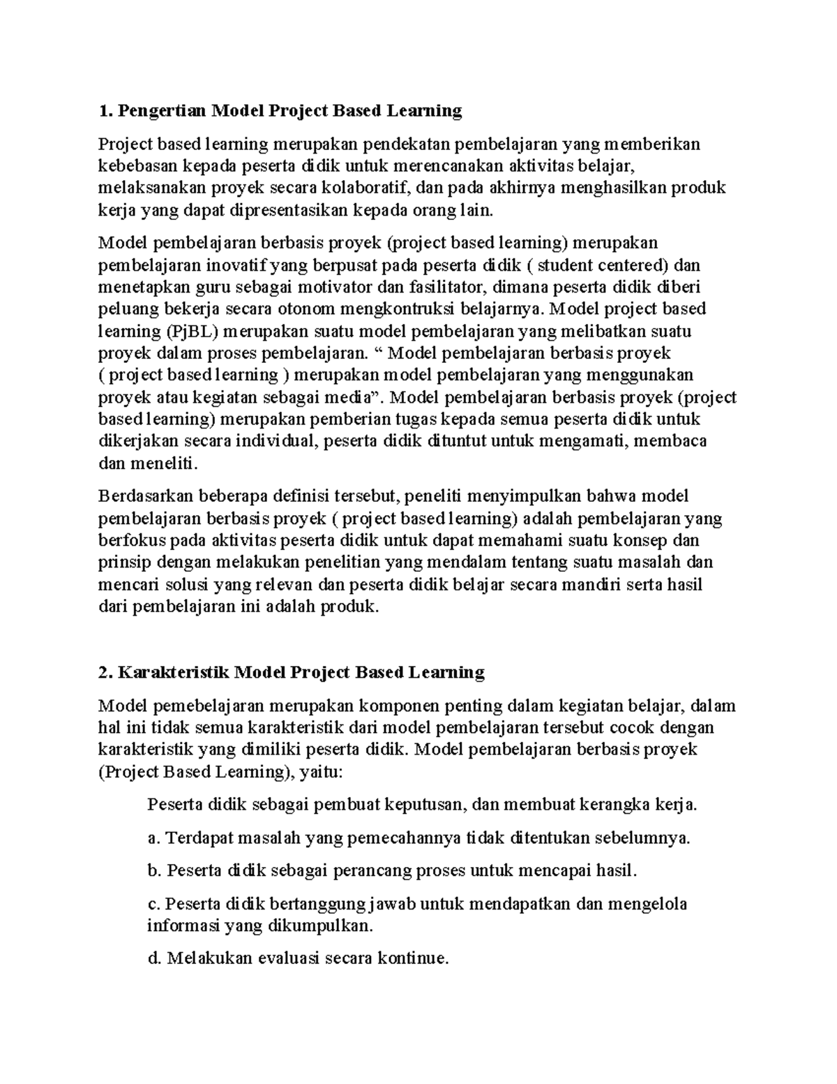 Model Pembelajaran PjBL dan PBL - Pengertian Model Project Based ...