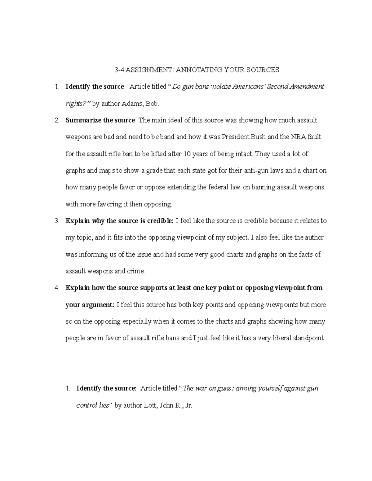 3 4 Assignment Annotating Your Source 3 4 Assignment Annotating Your Sources Identify The