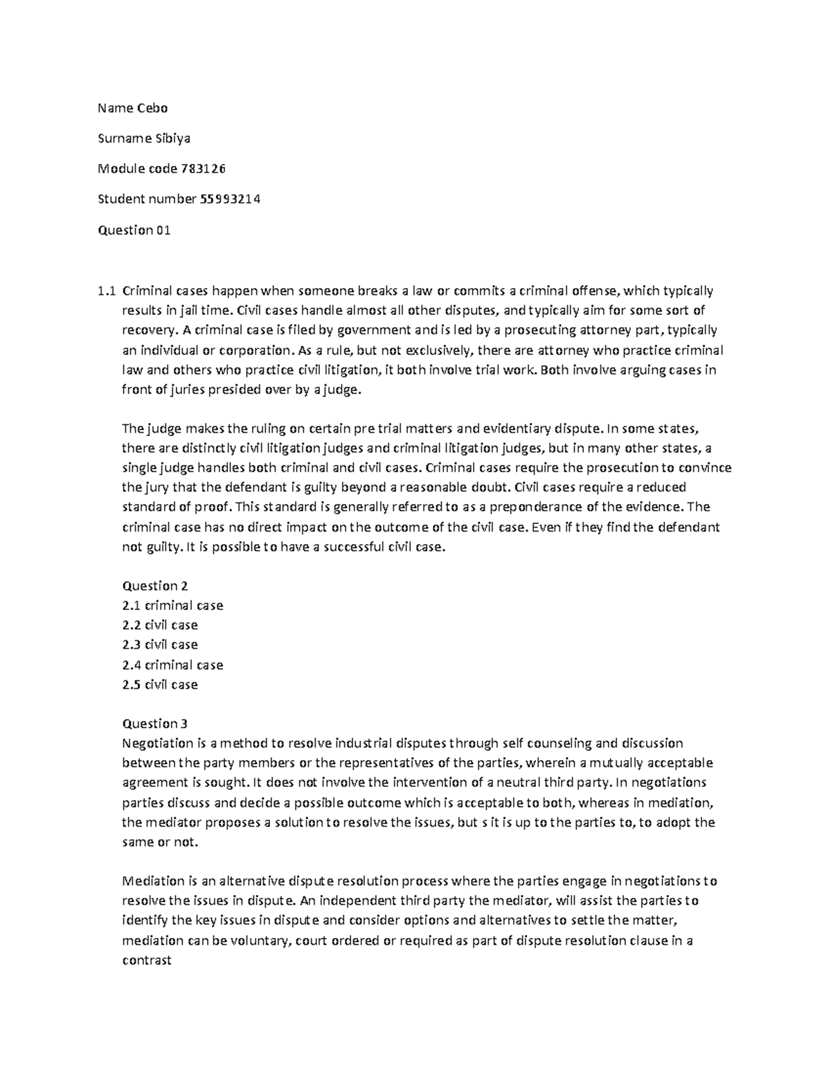 Sjd ass3 - Assignment 03 semester 02 - Name Cebo Surname Sibiya Module ...