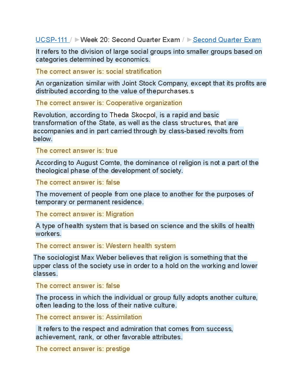 Ucsp-111-second-quarter-exam - UCSP-111 / Week 20: Second Quarter Exam ...