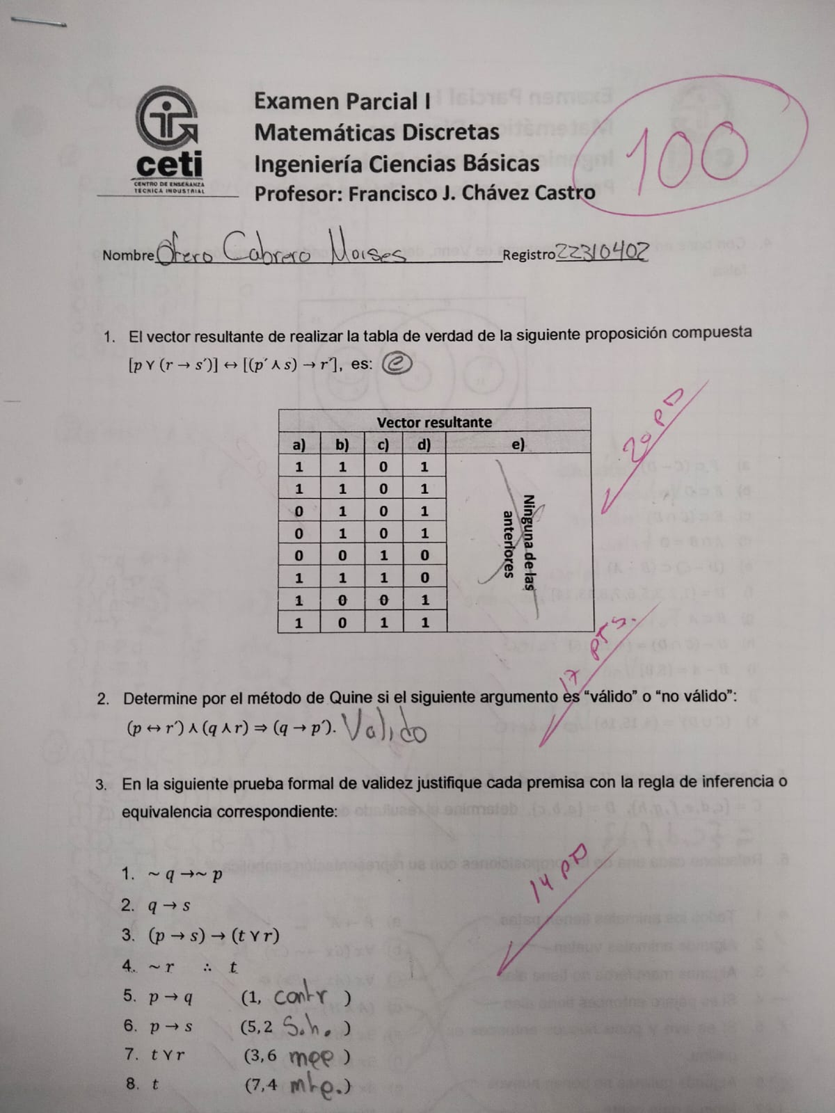 Examen 1parcial Matematicas Discretas Studocu