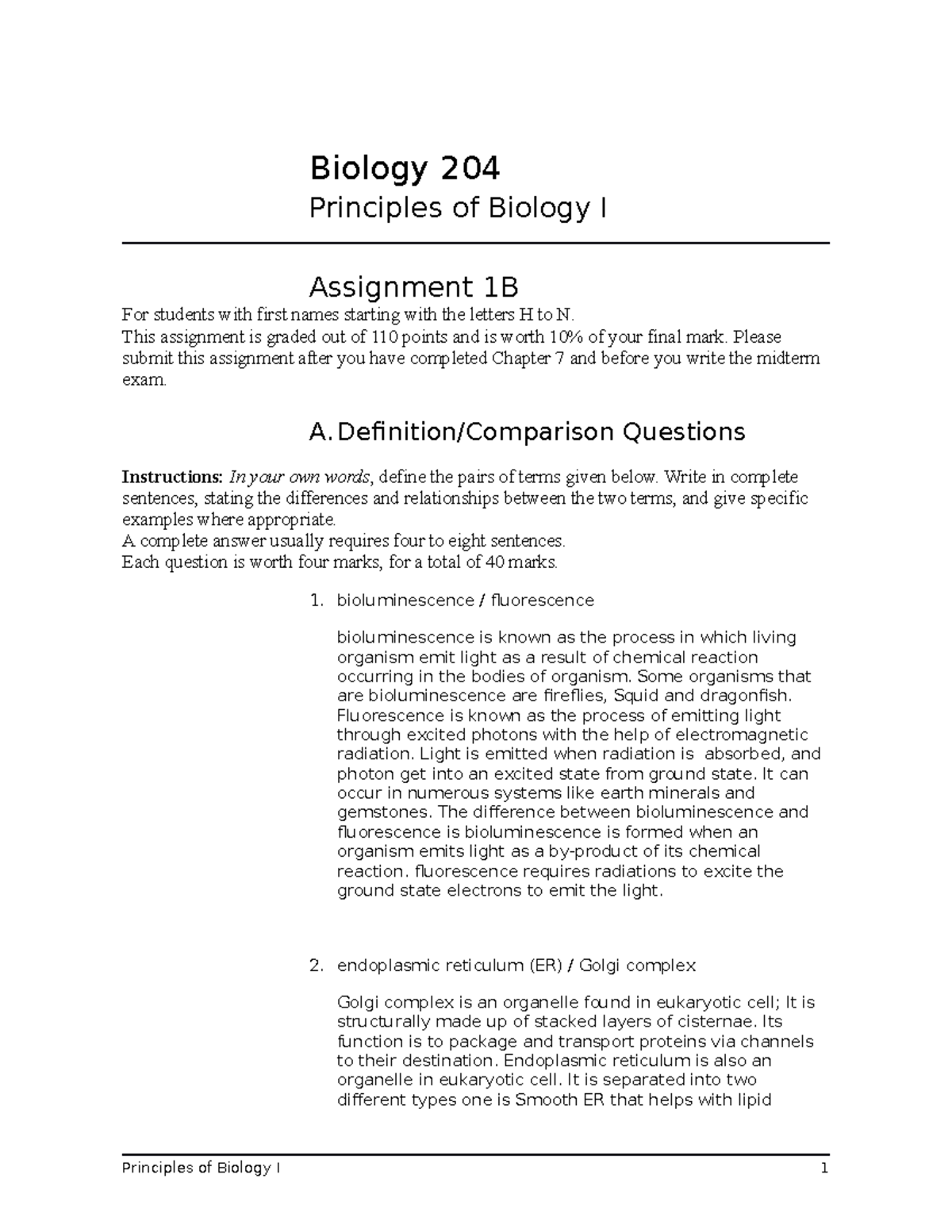 Hassanab 5 3501769 BIOL204 Assignment 1 Biology 204 assignment ...