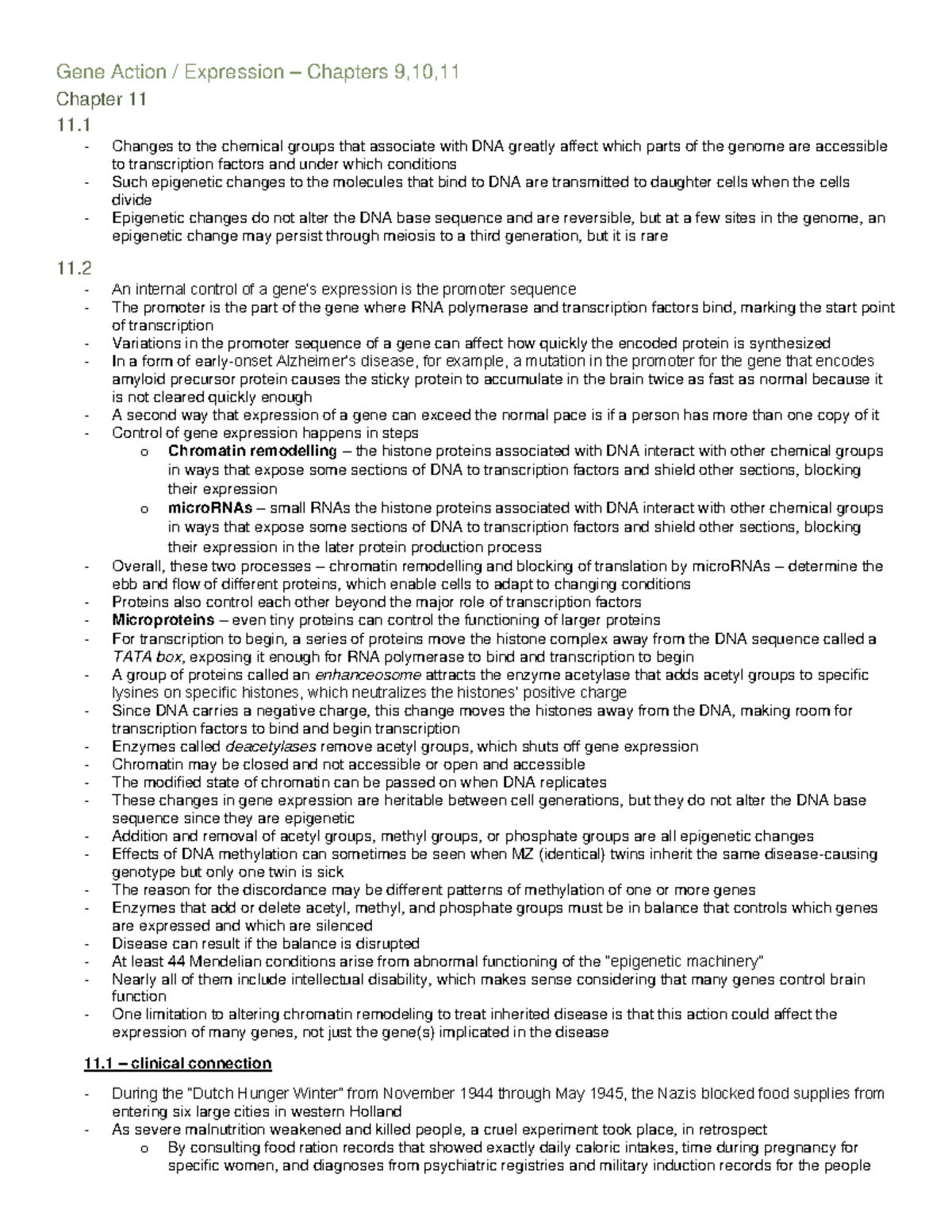 Gene Action CH11 HGS - chapter 11 - Human Genetics - Gene Action ...